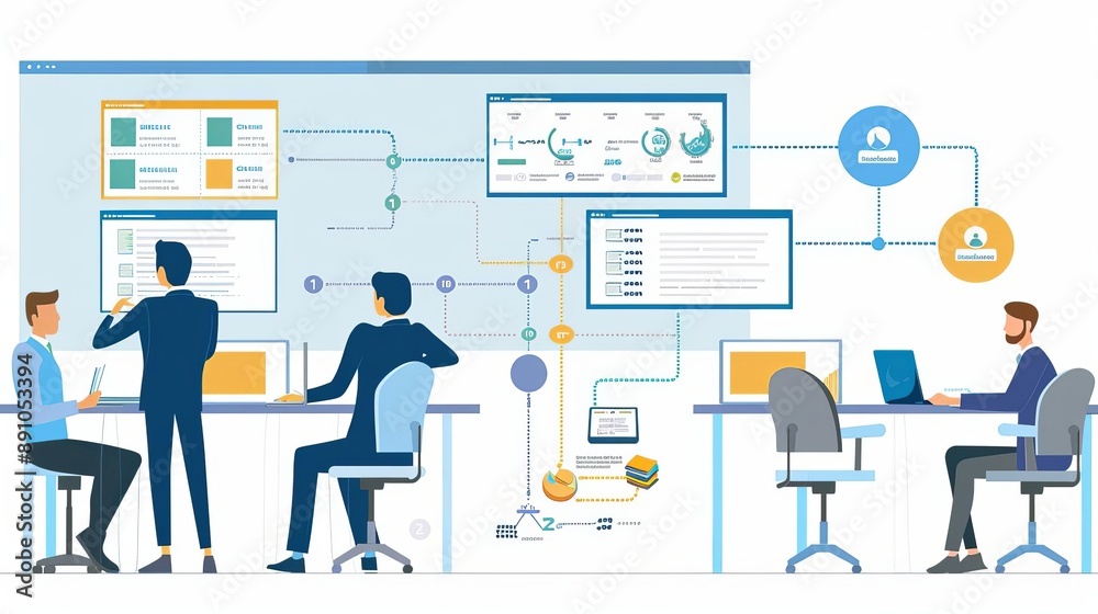 Stock-Illustration „Business Visual Management Process Documentation ...