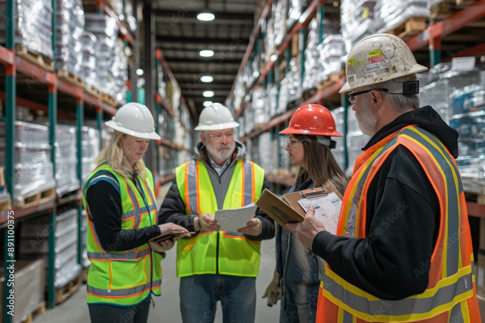 Warehouse team organizes a meeting about inventory management ...