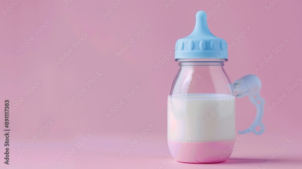 Baby Milk Bottle: A Classic Essential for Infant Feeding, Featuring a ...