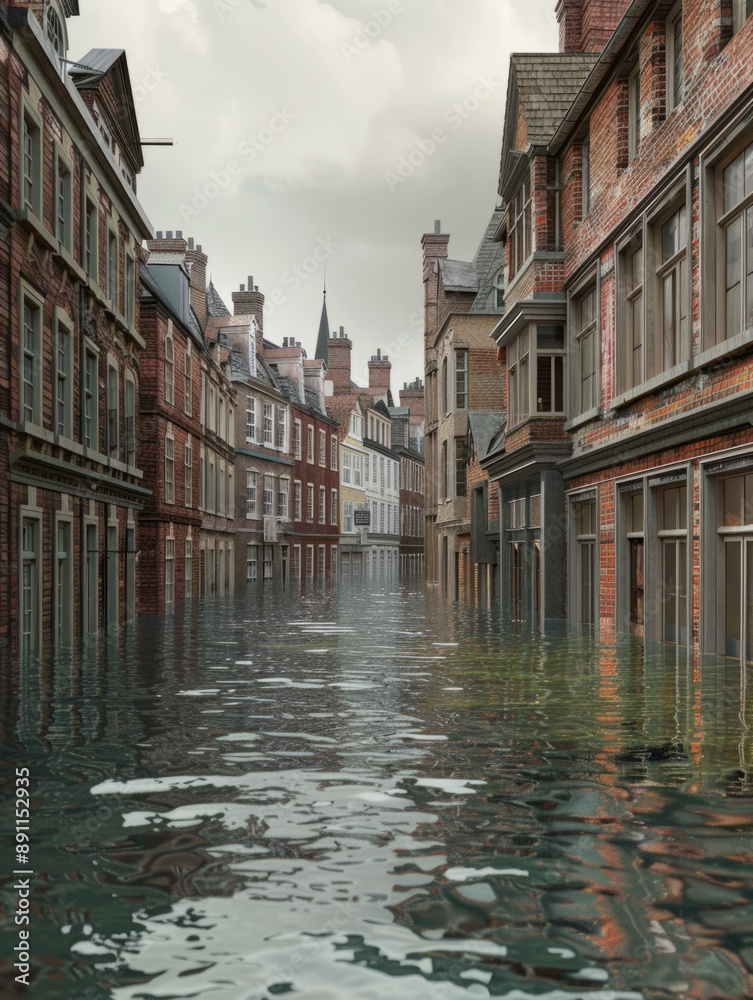 flooding from rising sea levels Stock Photo | Adobe Stock