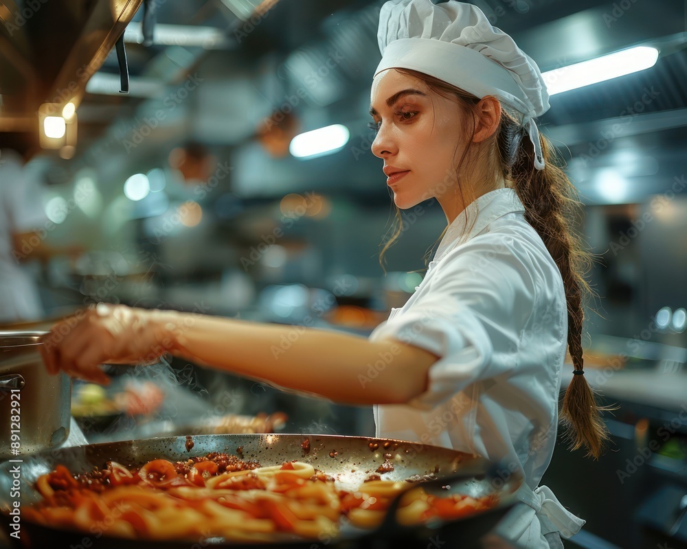 Professional Chef Maintaining Kitchen Hygiene and Sanitation Practices ...