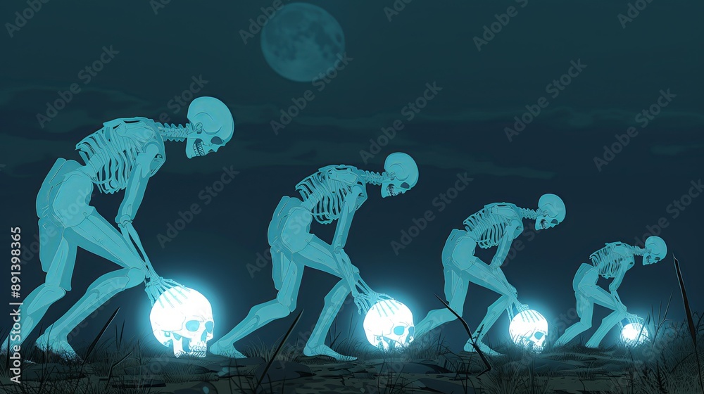Gory details of a haunted battlefield, spectral soldiers fighting an ...