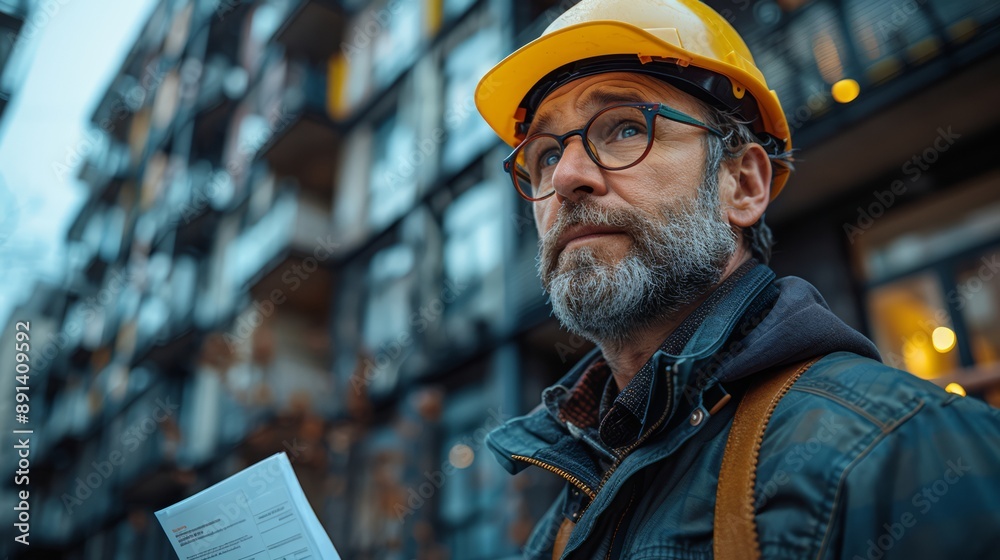 Civil engineer conducting a structural assessment of a bridge under ...