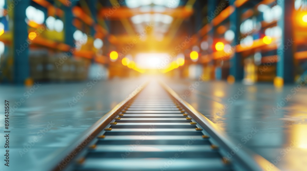 An advanced smart logistics center with automated supply chain ...