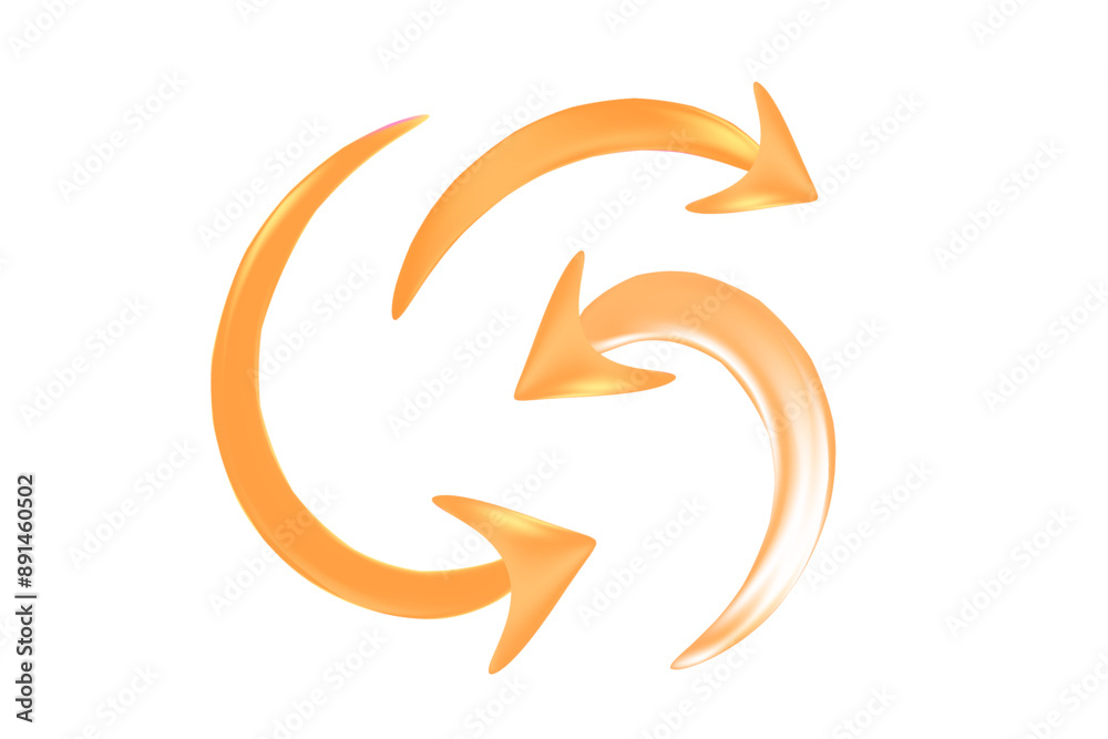 Aesthetic 3D glossy arrows, beige color element, isolated transparent ...