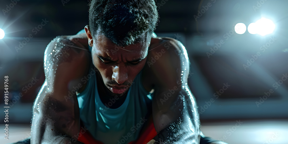 Heartbroken athlete after defeat ideal for academic or motivational ...