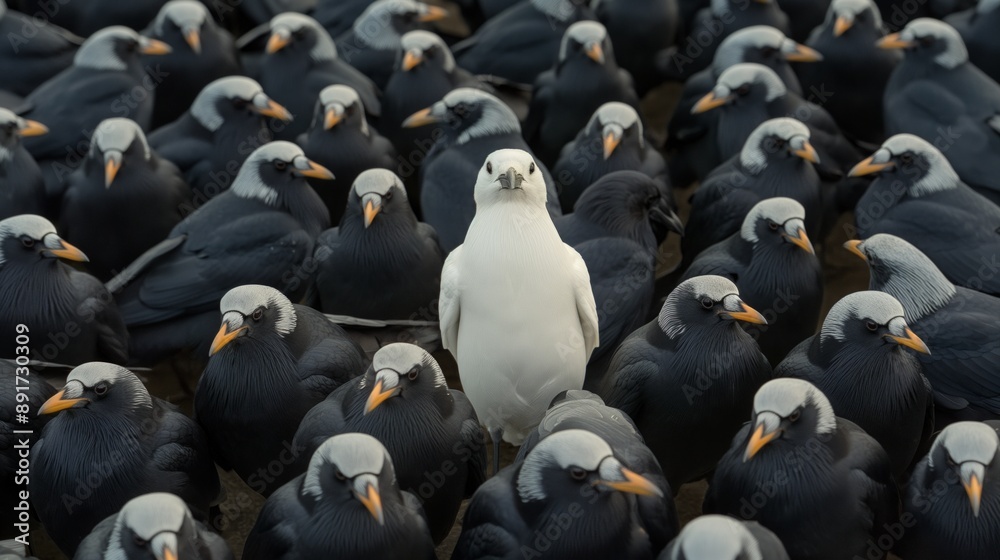 The white crow is different from all of the identical grey crows. Your ...