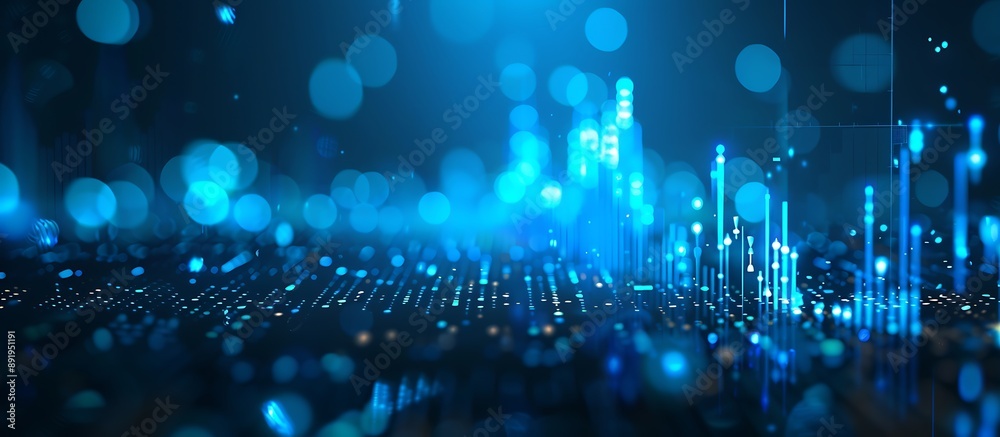 Abstract blue stock market wallpaper, business graph, financial chart ...