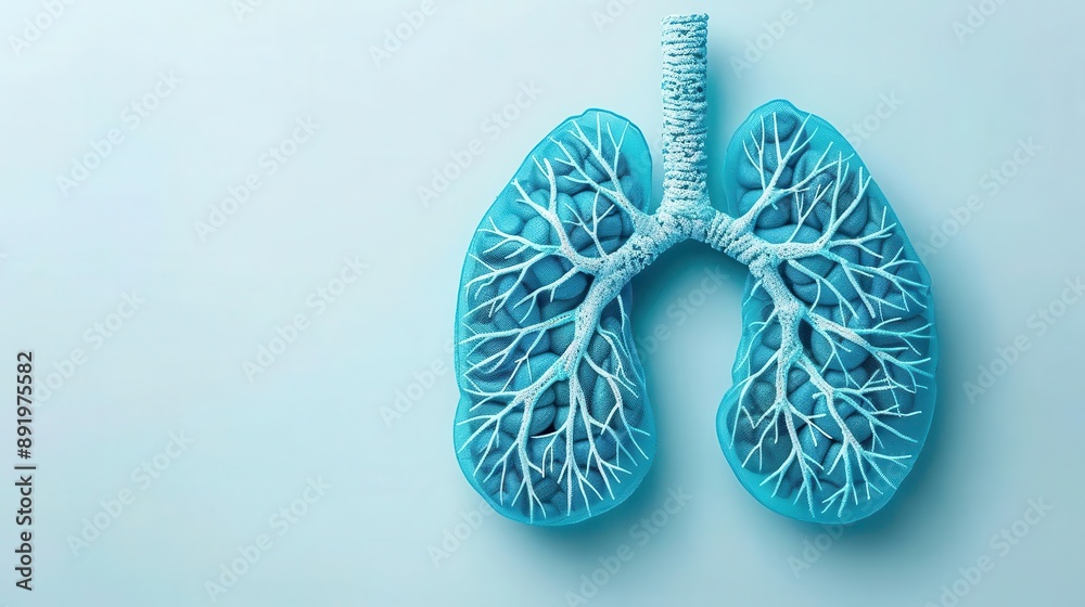 Blue lungs with pathways of air pollution, World COPD Day ...