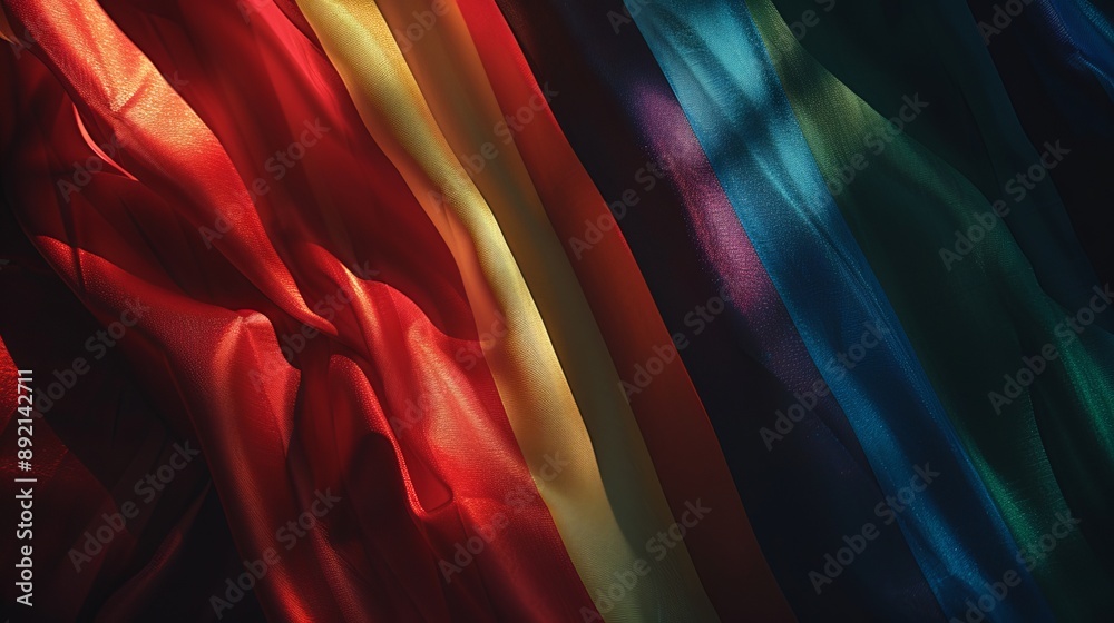A close-up photograph of a pride flag highlighting a section with the ...