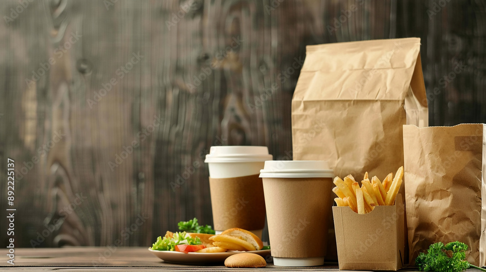 Sustainable packaging trends in fast food chains Stock Photo | Adobe Stock
