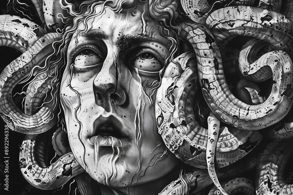Medusa one of the three Gorgon sisters in ancient Greek classical ...