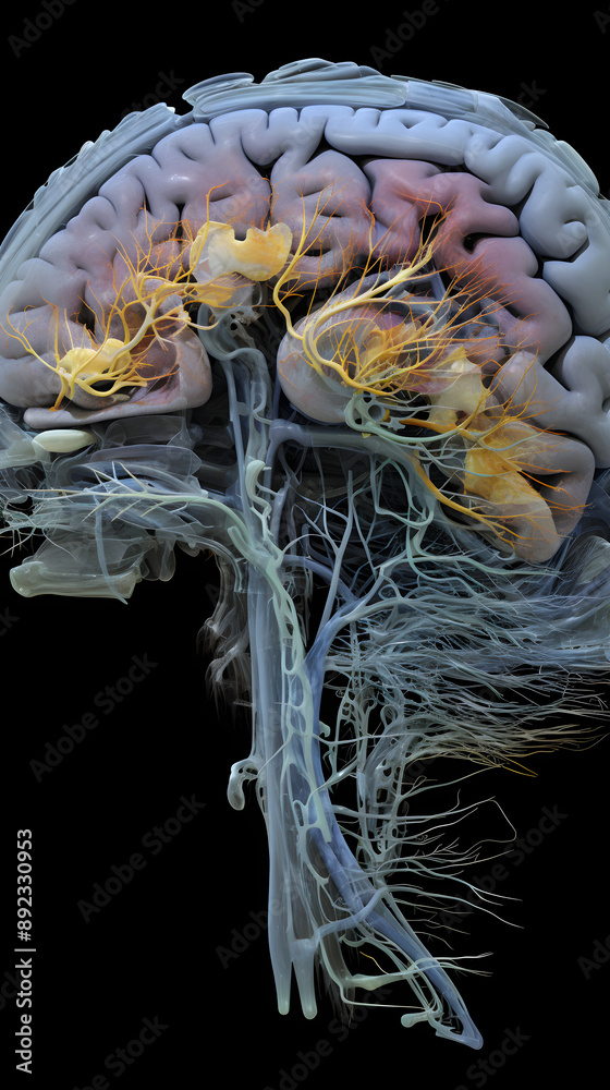 High-resolution Computed Tomography (CT) Scan of a Human Brain ...