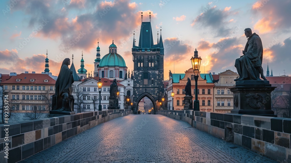 Explore the timeless beauty of Prague's historic Charles Bridge, an ...