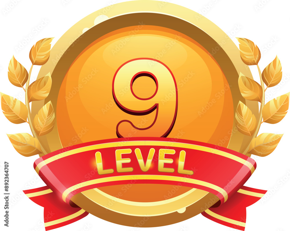 9 level left icon Chat bubble badge 9 level to go sign Speech bubble ...