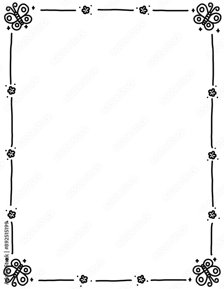 Doodle Borders Frames Clipart Commercial Use, Spring Doodle Borders ...