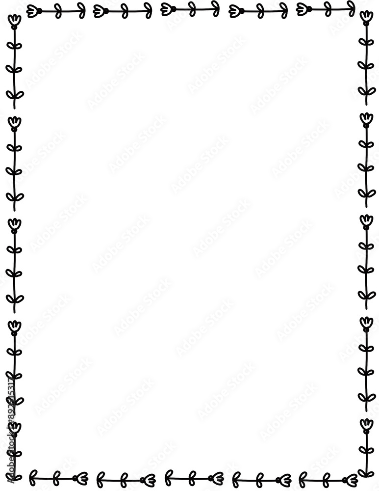 Doodle Borders Frames Clipart Commercial Use, Spring Doodle Borders ...