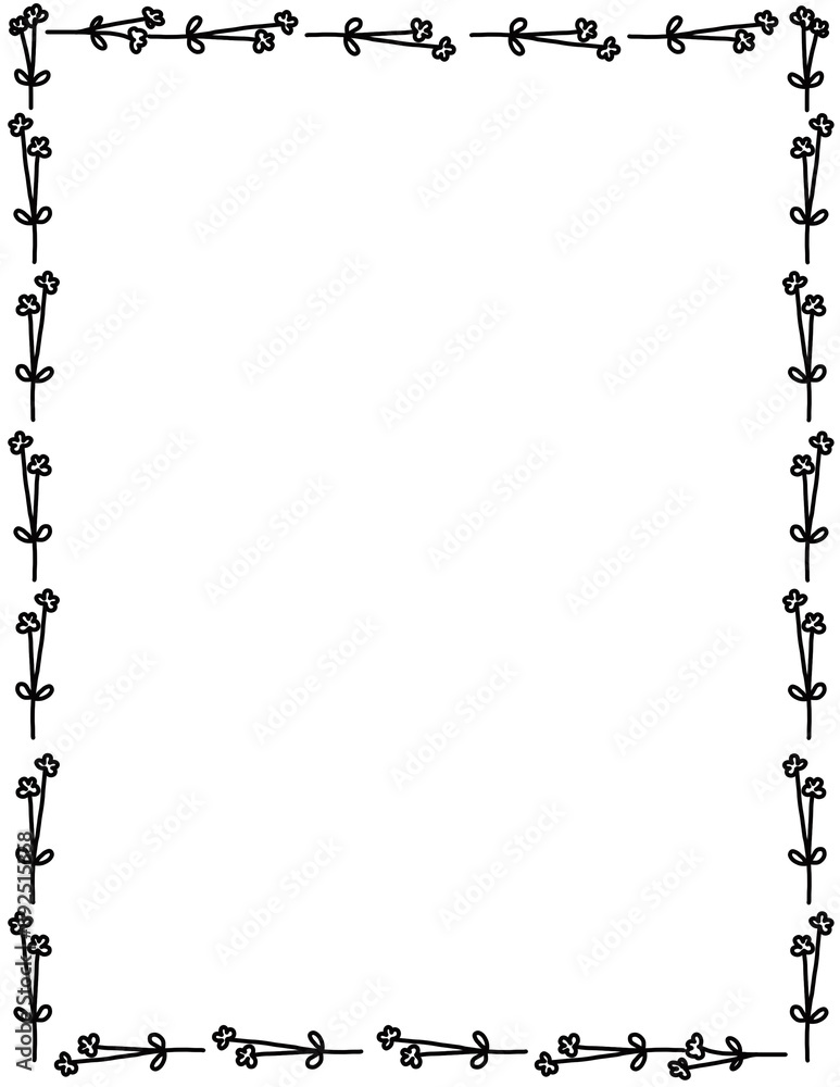 Doodle Borders Frames Clipart Commercial Use, Spring Doodle Borders ...