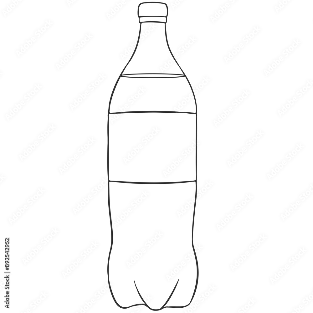 black outline soda bottle mockup Stock Illustration | Adobe Stock