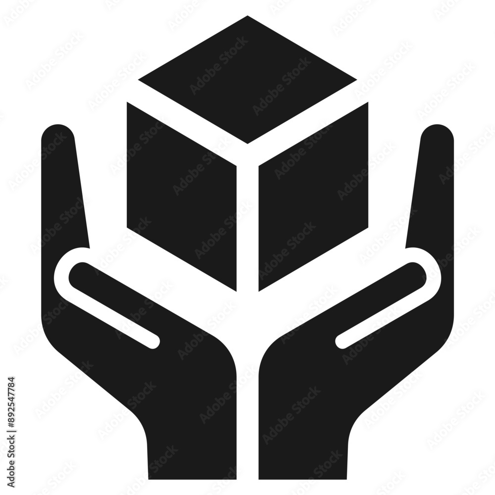 Fragile icon, handle with care logistics and delivery shipping label ...