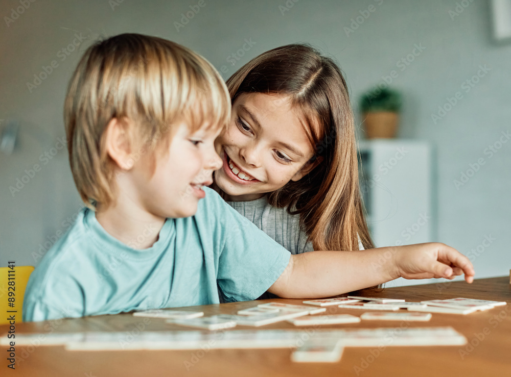 child girl boy childhood kid brother sister game card logic find quiz ...