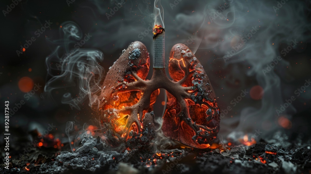 Up in Smoke A Haunting Depiction of Lung Decay from Smoking Health ...