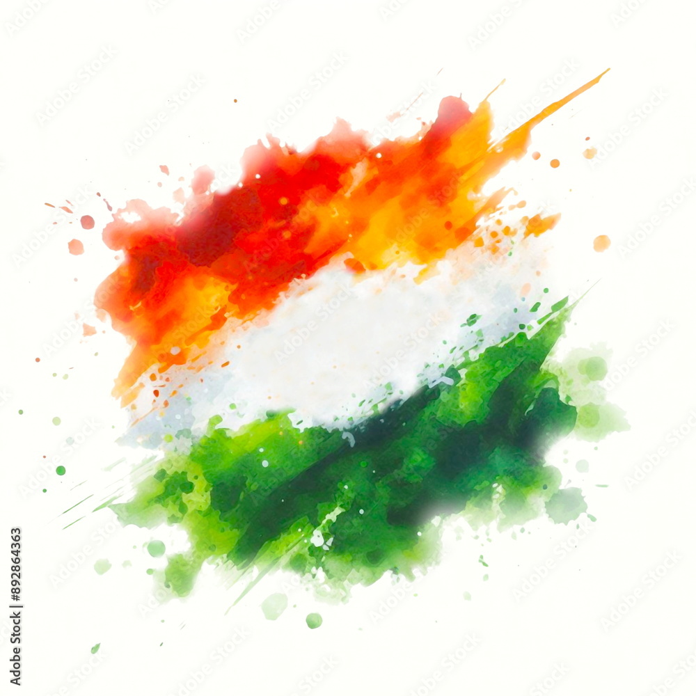 indian flag or indian tiranga flag blur color splash graphic design ...