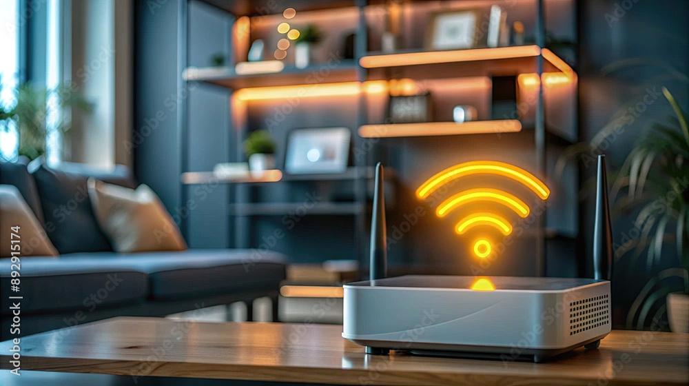 Contemporary Smart Home Design with Centralized Wi-Fi Router for ...
