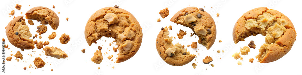Crumbs cookie transparent background PNG file Stock Photo | Adobe Stock
