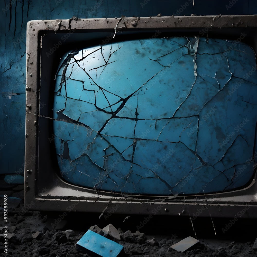 Broken abstract background. Dust scratches texture. Dark fractured aged ...
