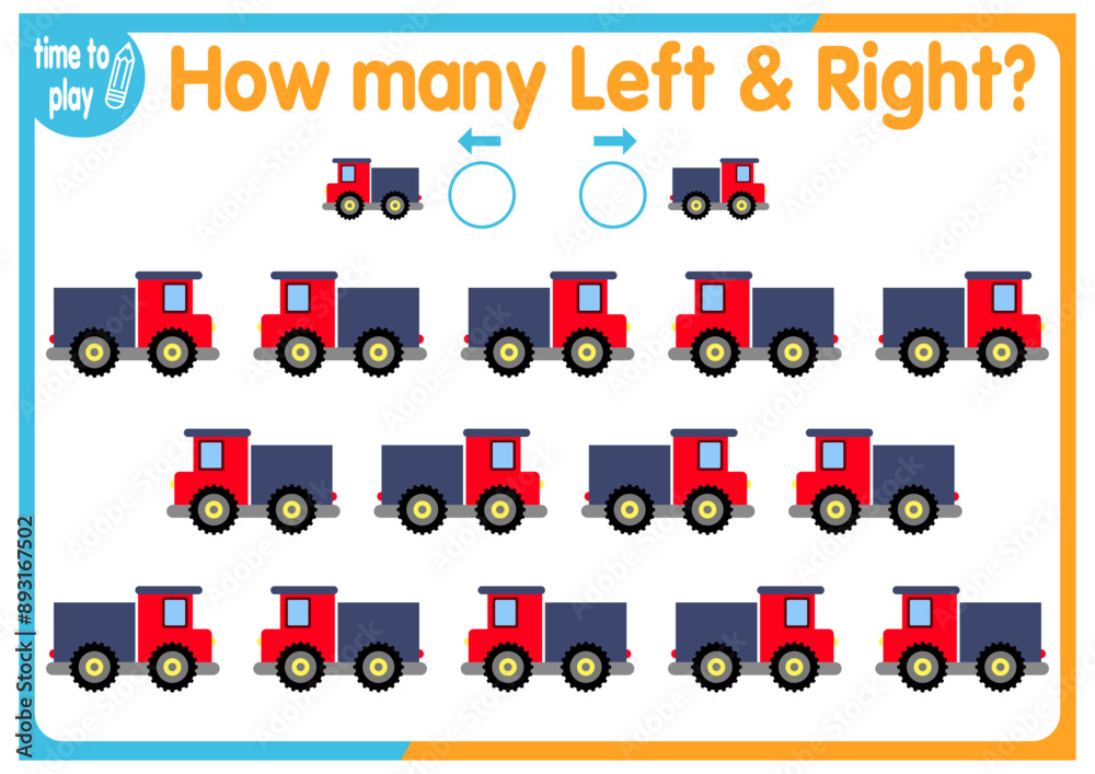 children's educational game, tasks. count how many elements will be ...