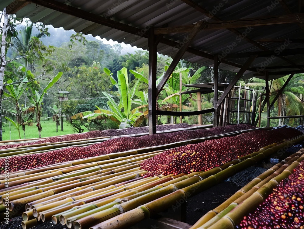 The Art of Sun-Drying: Coffee Cherries on Bamboo Beds in Boquete ...