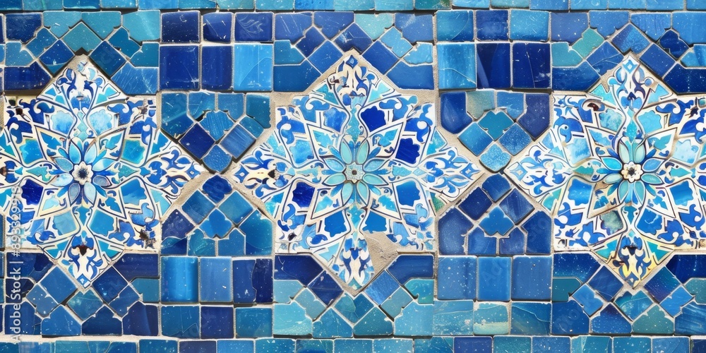 Exquisite Persian Mosaic Elegance: Intricate Geometric and Floral ...