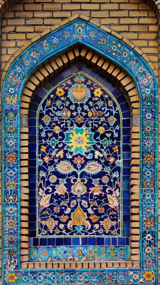 Exquisite Persian Mosaic Elegance: Intricate Geometric and Floral ...
