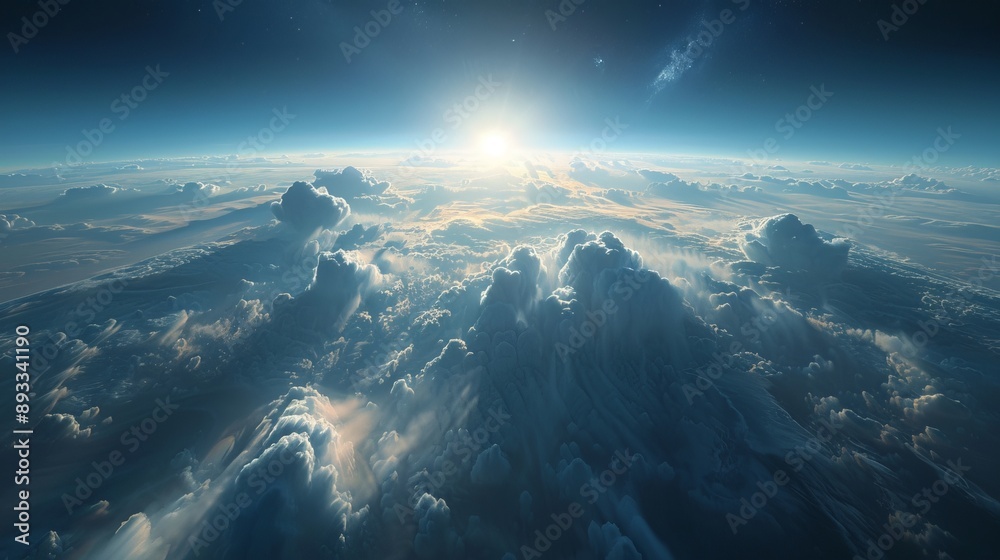 Schematic representation of the layers of the earth's atmosphere. Stock ...