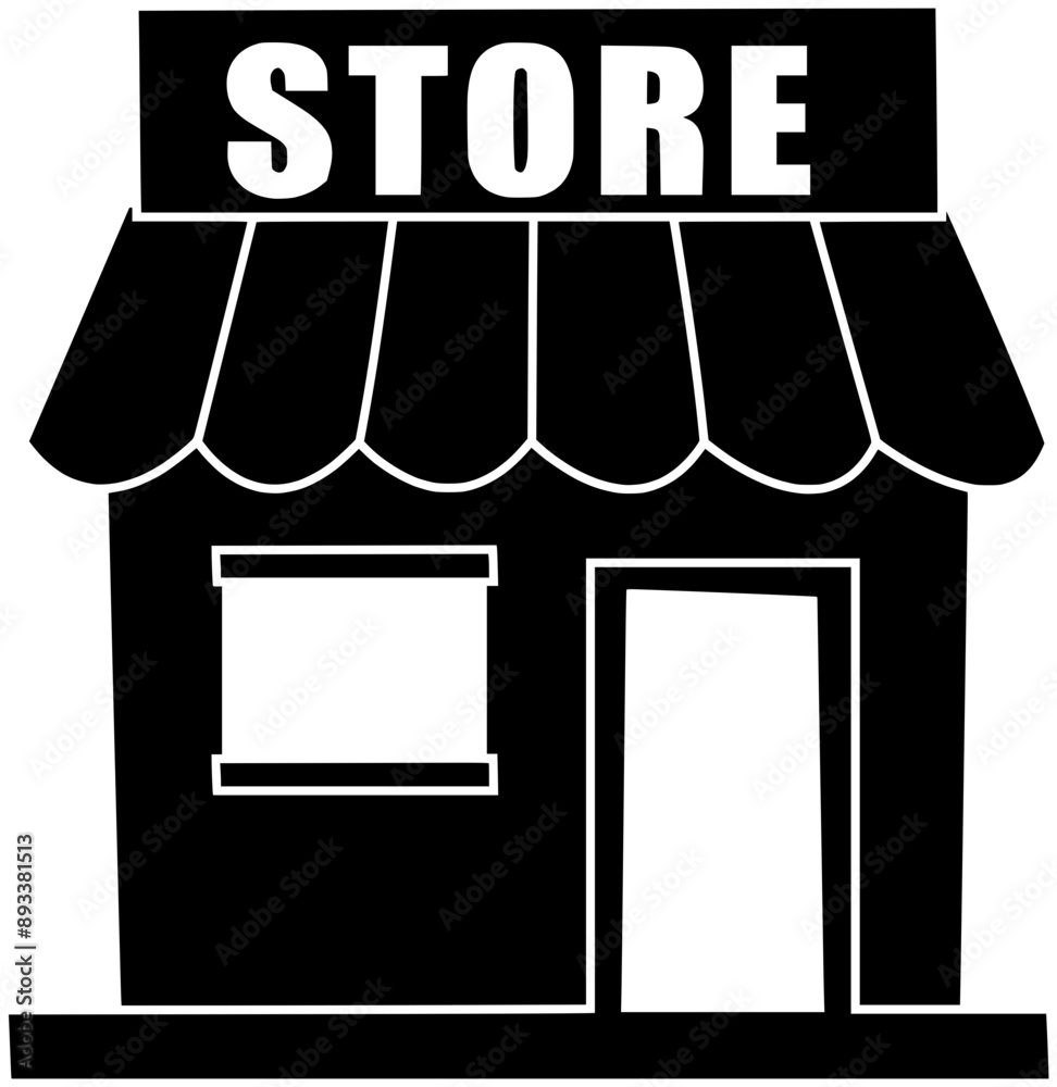 food illustration business silhouette store logo pavement icon commerce ...