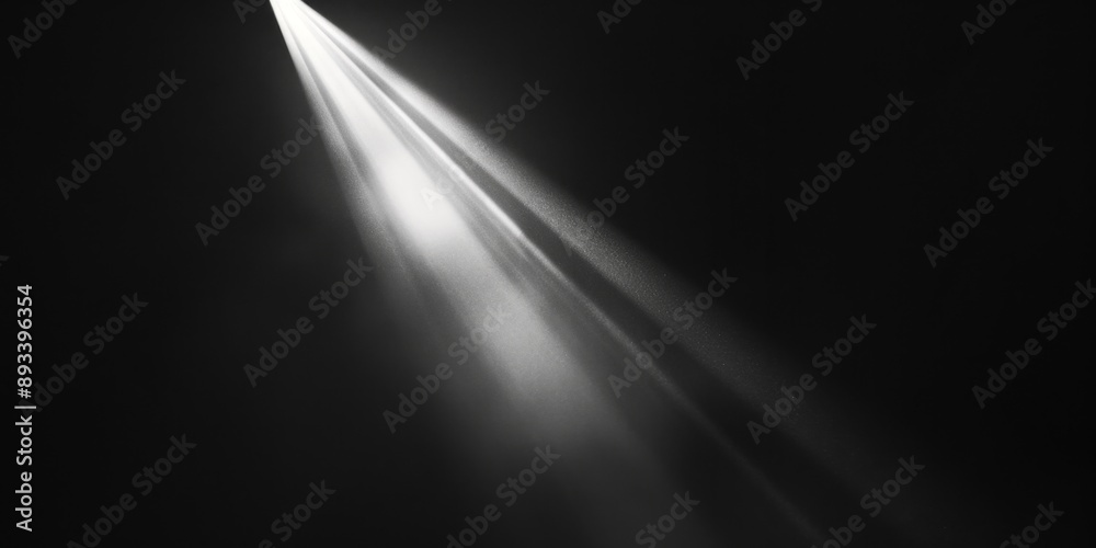 Elegant Beam of Light Emerging on Abstract Black Background ...