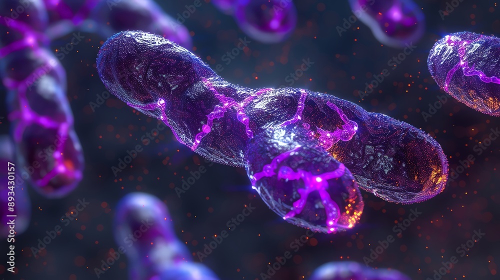 Cellular mitosis showing chromosome alignment, science discovery ...