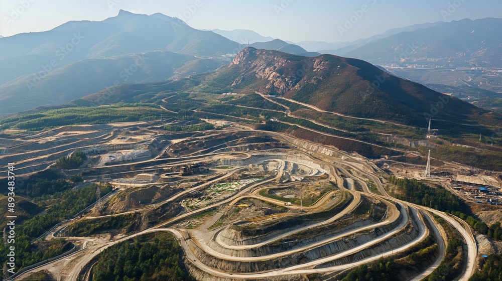 Landfill being mined for valuable materials, showcasing the concept of ...