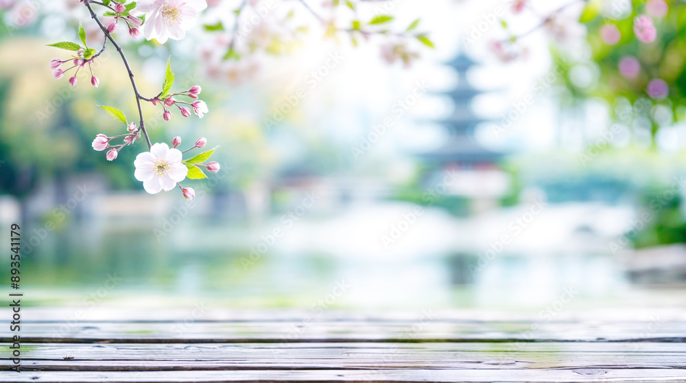 spring in the Park Japanese Garden Virtual Background for Streaming and ...