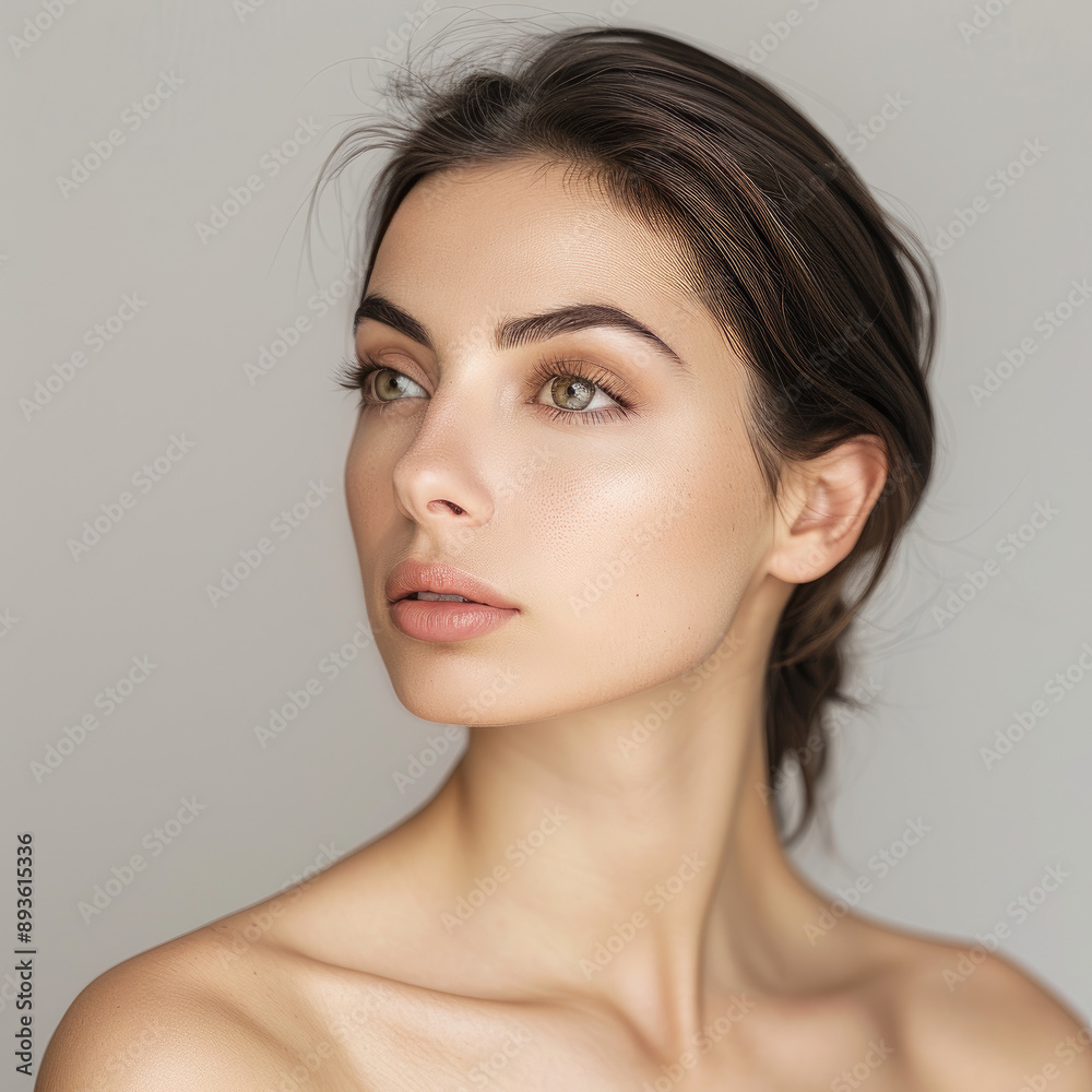 Beautiful woman, very realistic photo portrait of the upper body from ...