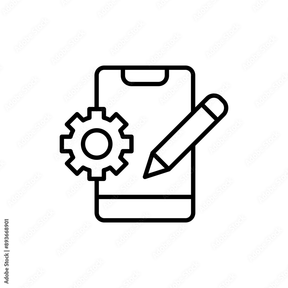 Prototype app outline icons, minimalist vector illustration ,simple ...