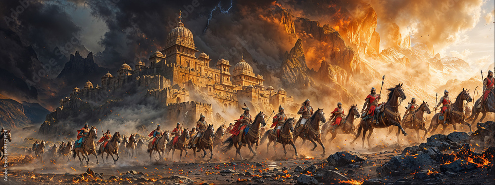 The war of Mahabharat, ancient history, Indian war, biggest war ...