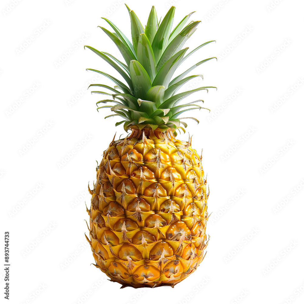 [Transparent Background PNG]Ripe pineapple fruit Stock Photo | Adobe Stock