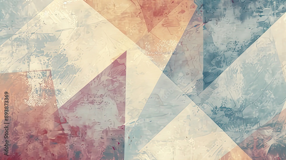 Pastel colored wallpaper with angular shapes aged textures and radiant ...