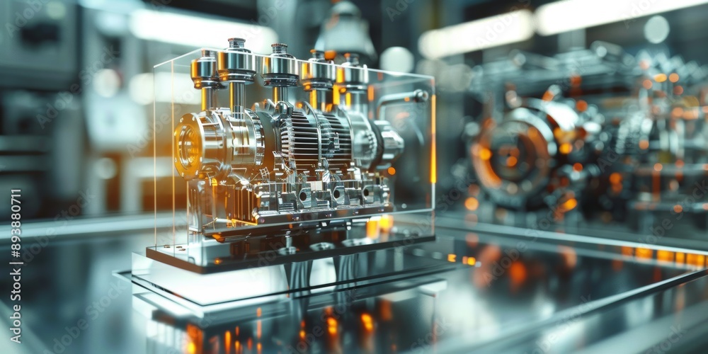 Engineering designer design 3D CAD software program Industrial engine ...