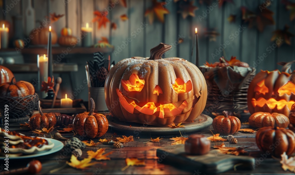 National Pumpkin Day with pumpkin carving and pie baking on October ...