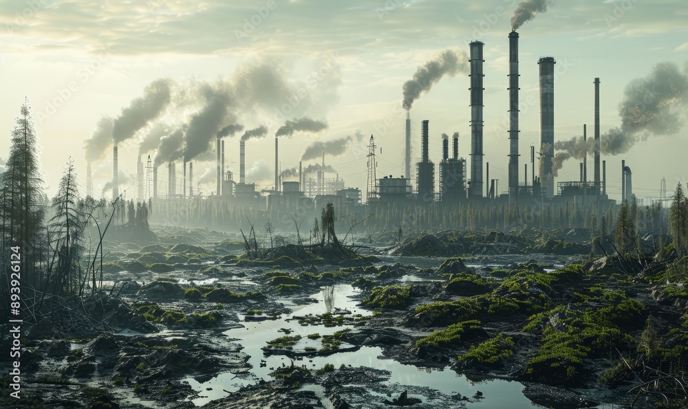 Ruined ecosystems near industrial zones, where stark imagery of ...