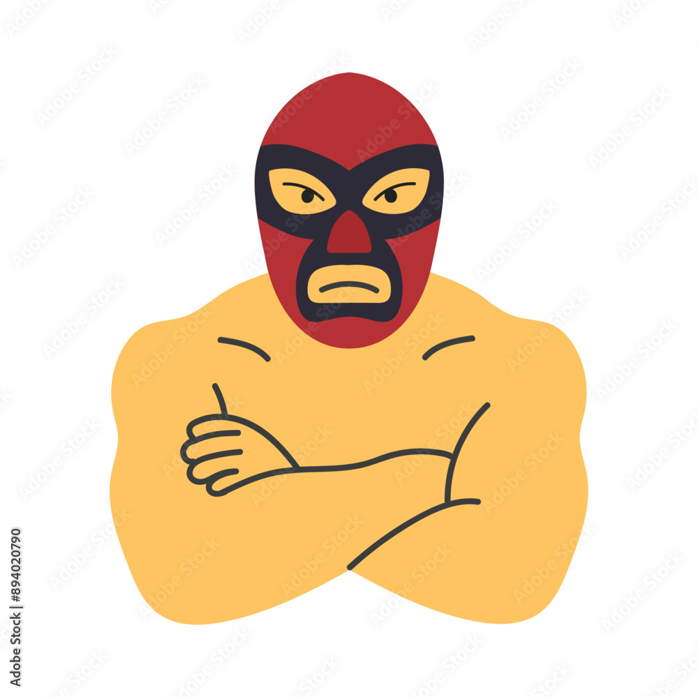 Masked wrestler icon clipart avatar logtotype isolated vector ...