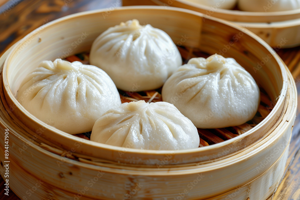 Foto de Stock Bao - Traditional dish made from dough with steamed meat ...